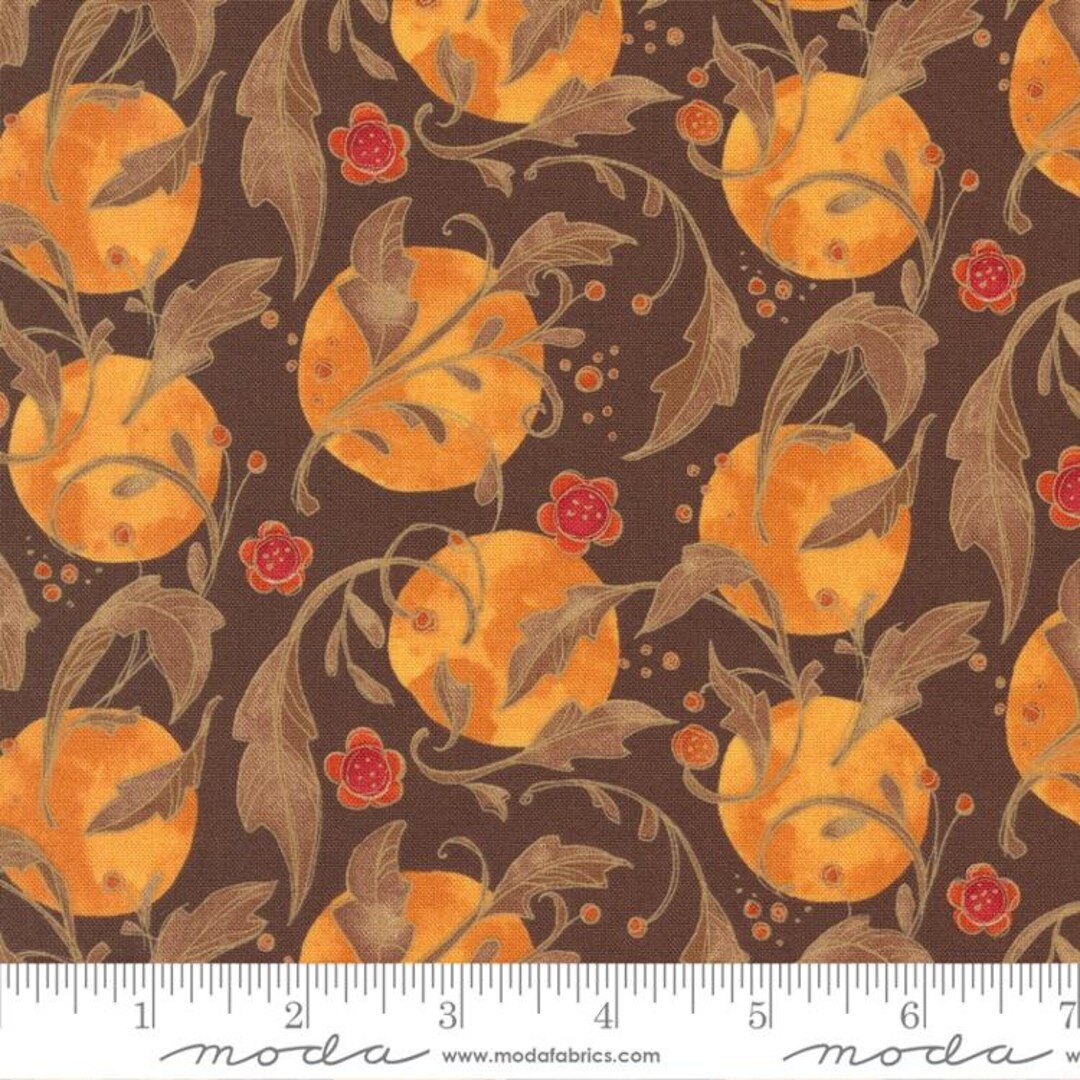 Forest Frolic Swirly Leaves Chocolate by Robin Pickens for Moda Fabrics ...