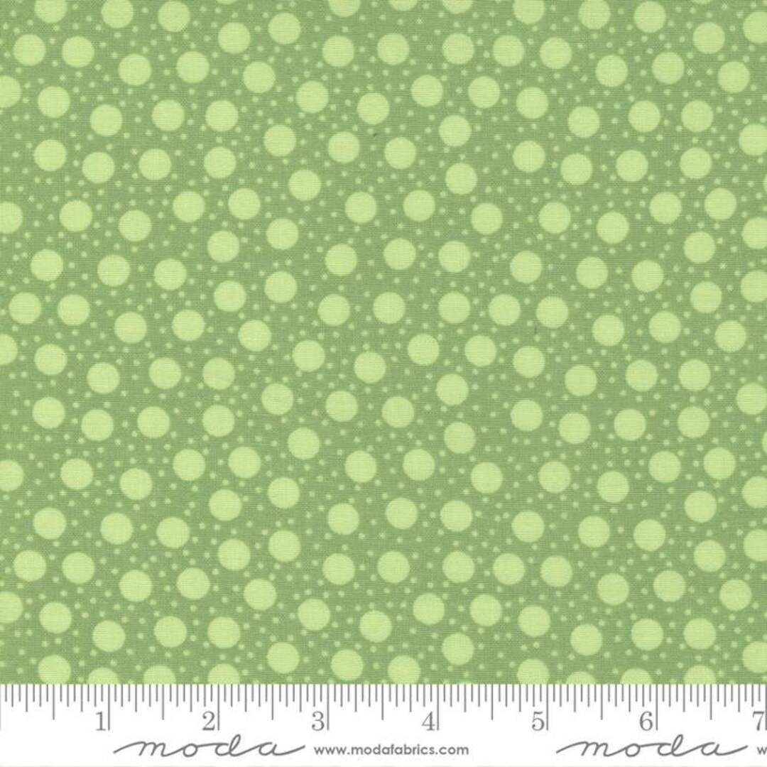 Picnic Pop Fizz Dots Grassy Green by Me & My Sister Designs for Moda ...