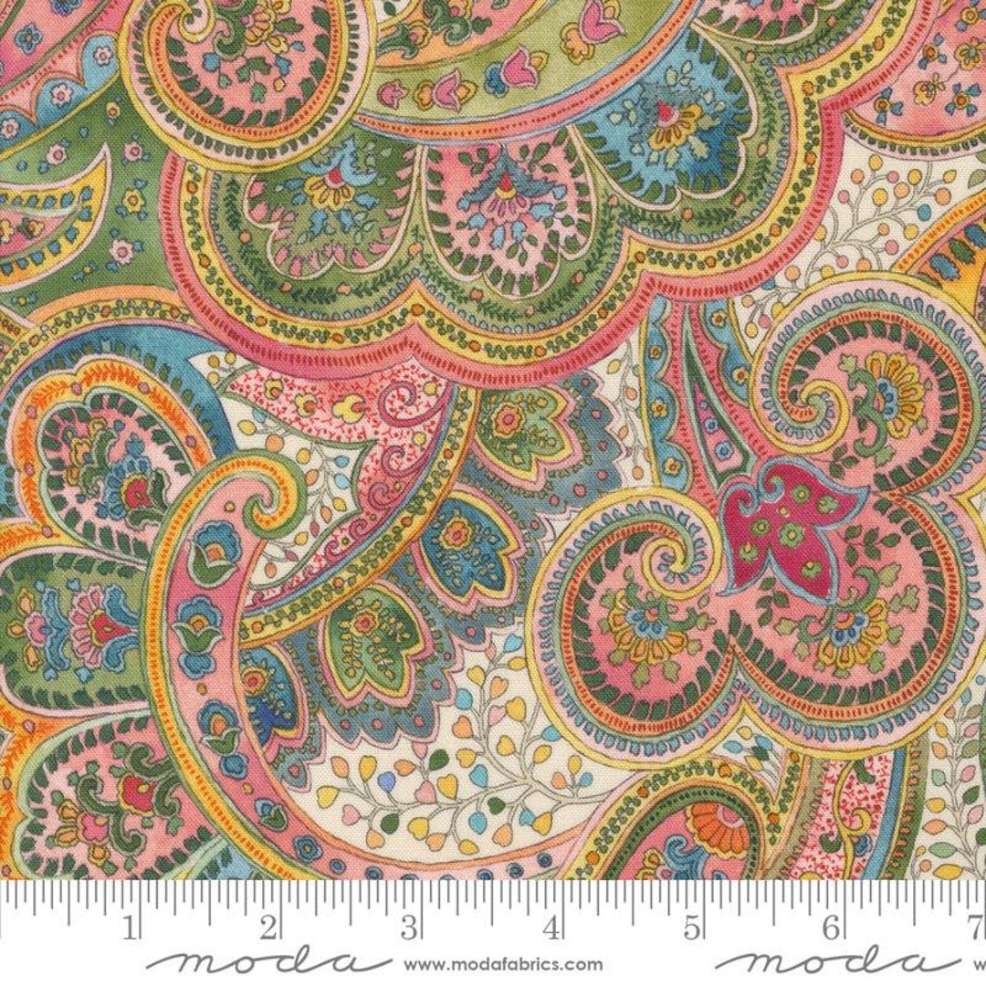 Chelsea Garden Posh Paisley Porcelain Multi by Moda Fabrics 33741 11 ...