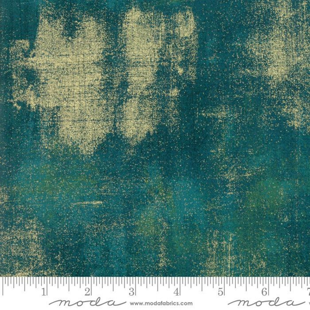 Dark Jade Metallic Grunge by Basicgrey for Moda Fabrics 30150 229M Sold ...