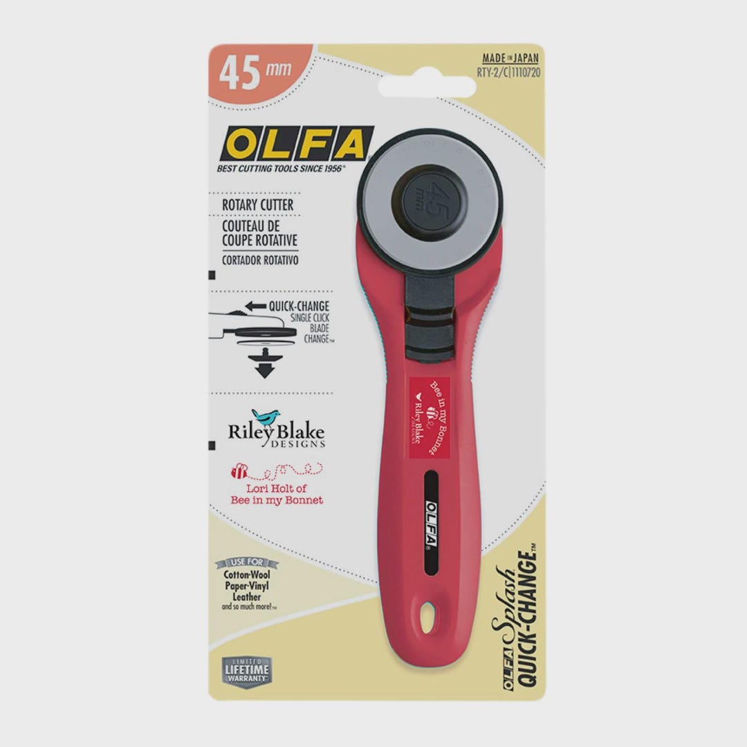 Olfa 45mm Quick Change Rotary Cutter Red for Lori Holt of Bee in My ...