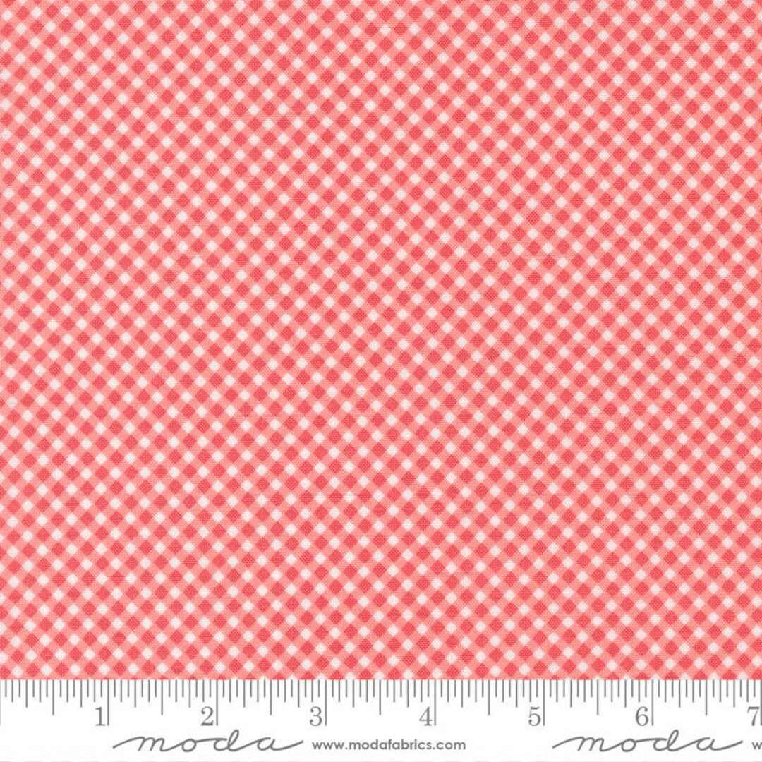 Strawberry Lemonade Gingham Strawberry by Sherri and Chelsi for Moda ...