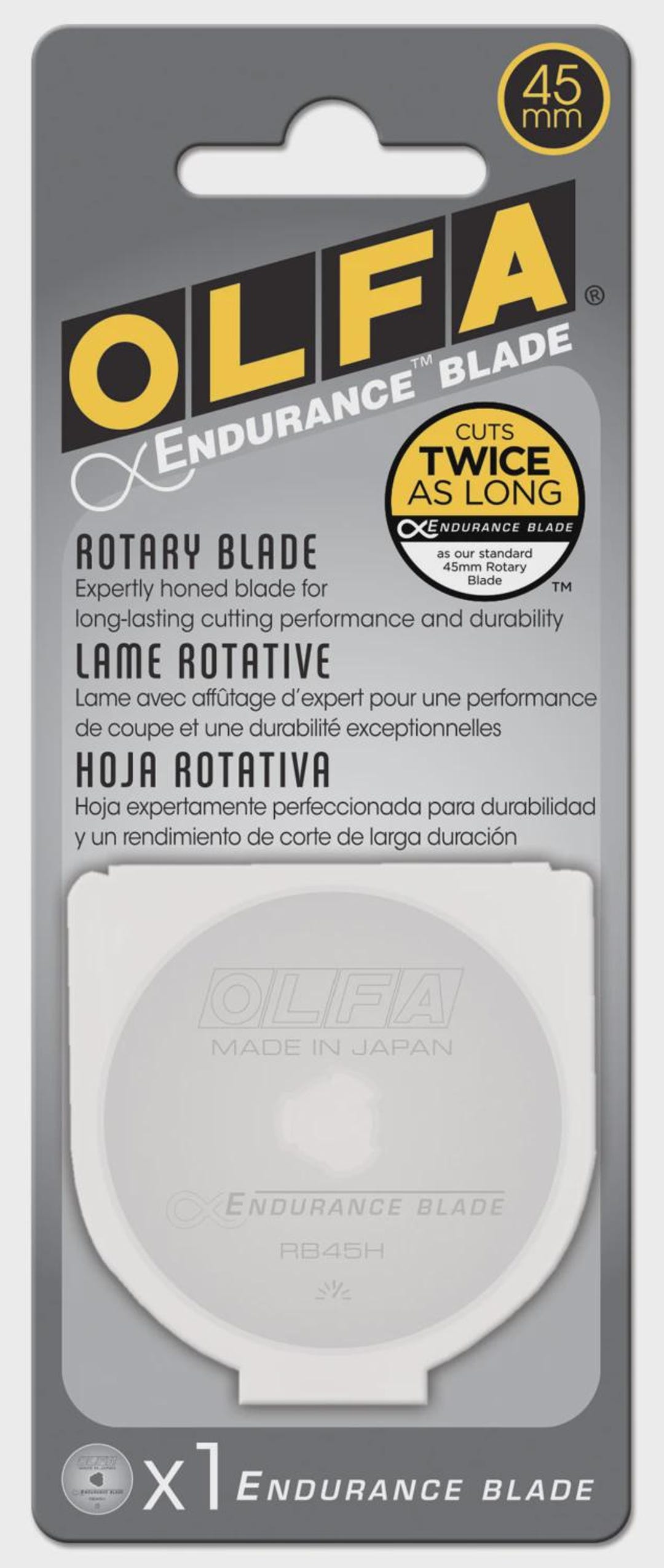 Olfa 45mm Endurance Rotary Replacement Blade, Pack of 1 - RB45H-1 ...