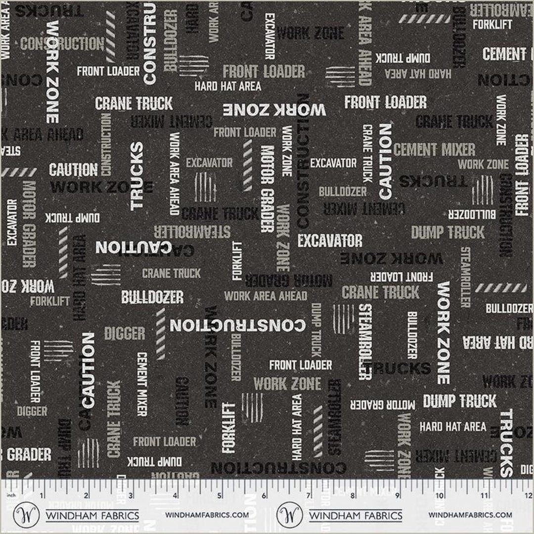 Diggers & Dozers Caution: Work Zone Dirt Black by Whistler Studios for ...