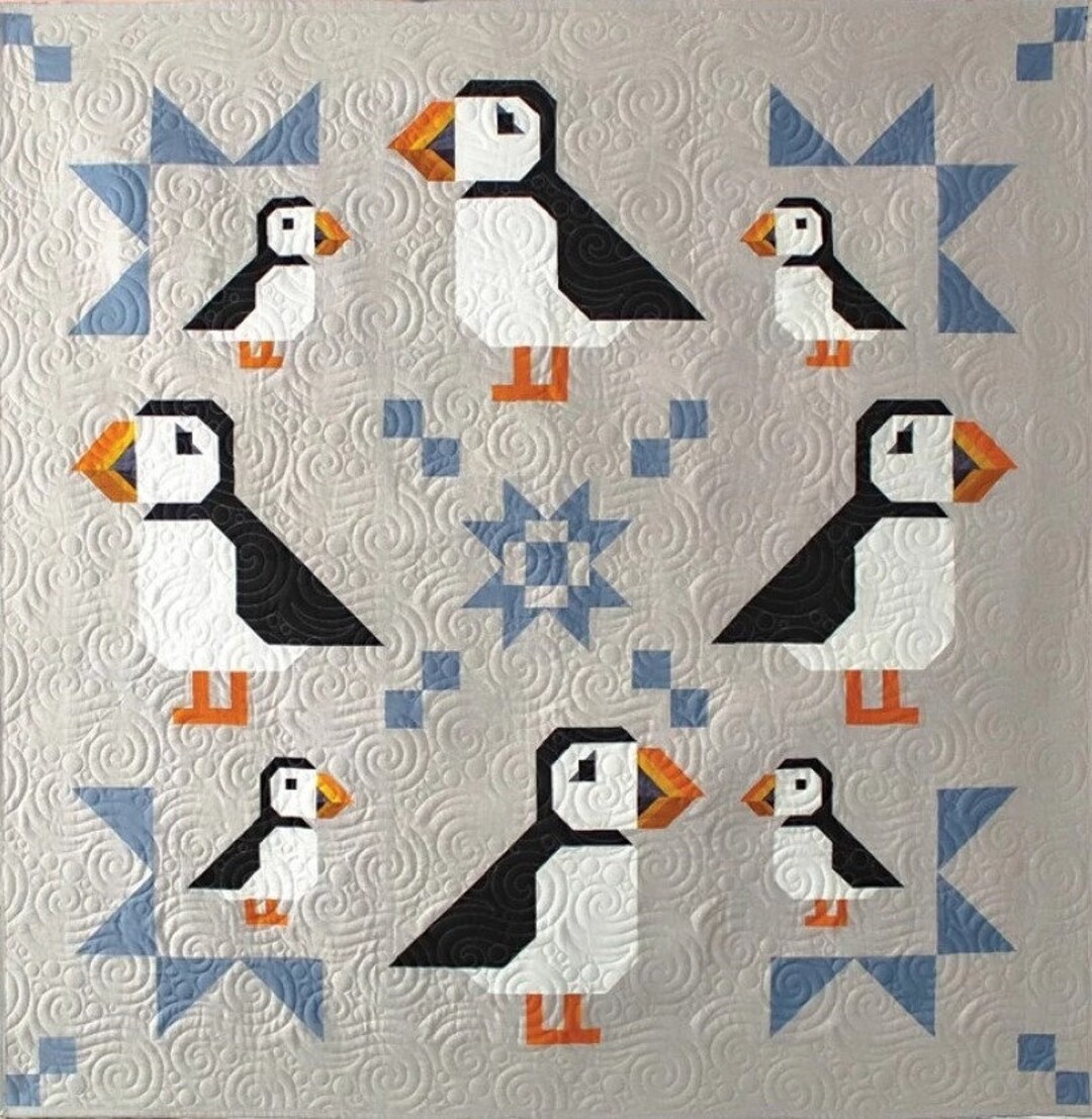 Puffin Star Quilt Kit by Art East Quilting Co Featuring Kona Cotton ...