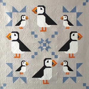 Puffin Star Quilt Kit by Art East Quilting Co Featuring Kona Cotton ...
