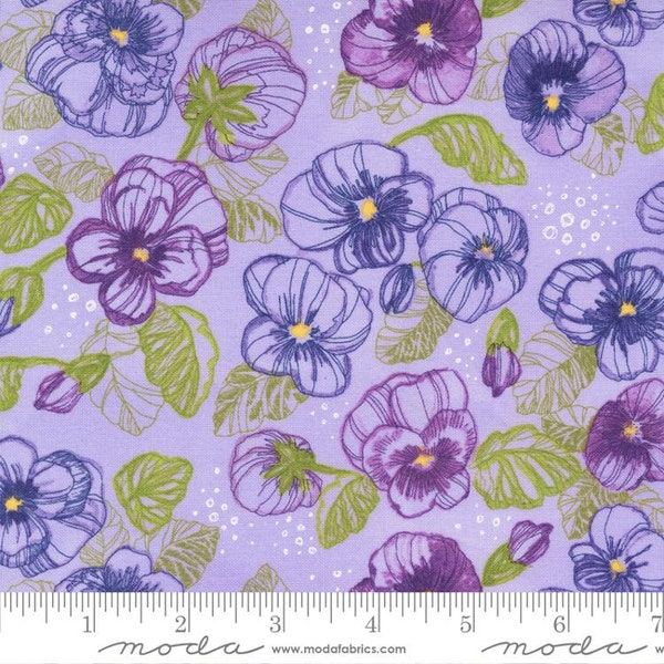 Pansys Posies Fabric - Etsy