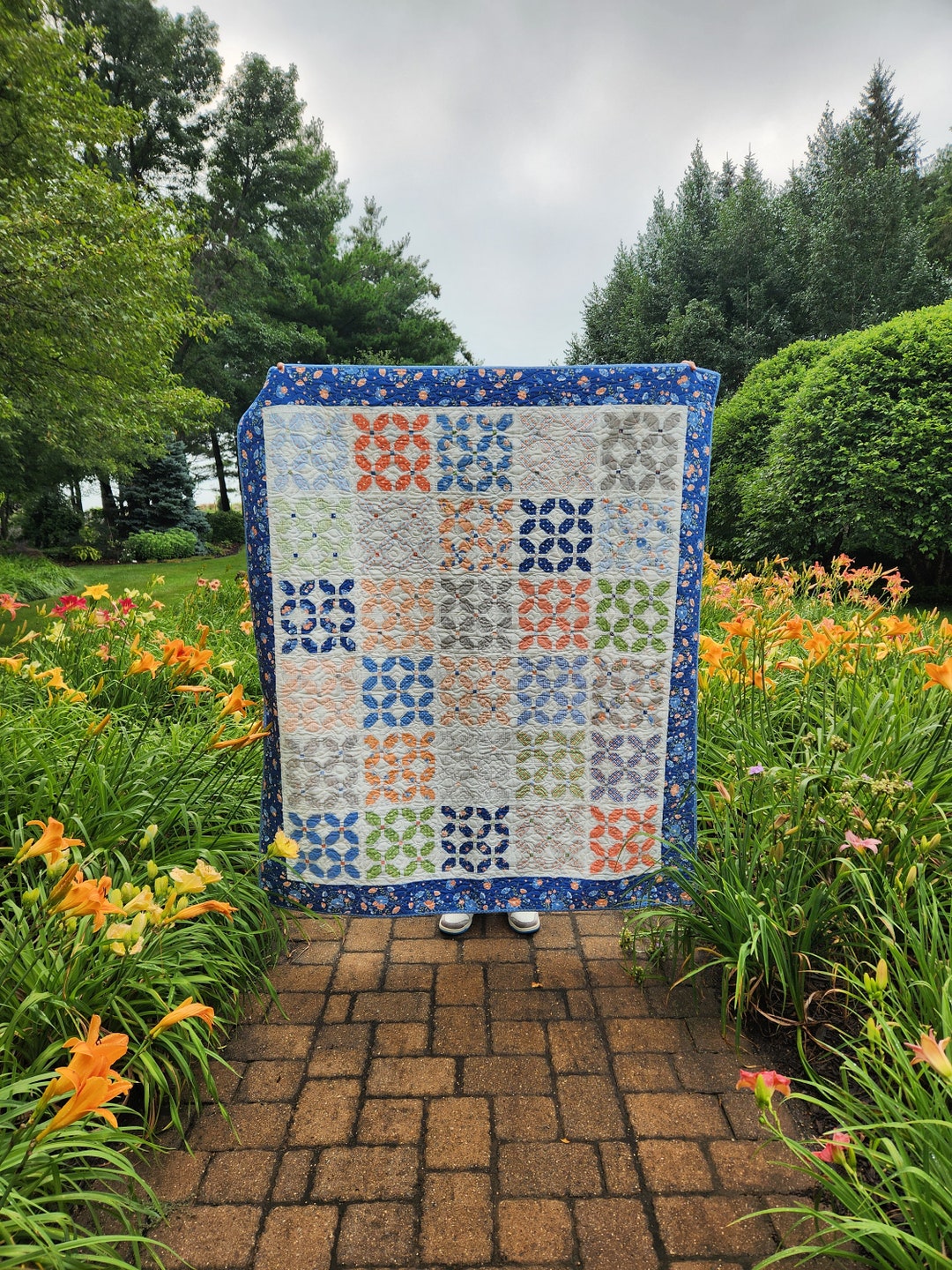 Cross Stitch Quilt Kit Featuring Peachy Keen by Corey Yoder for Moda, Pattern by Margot ...
