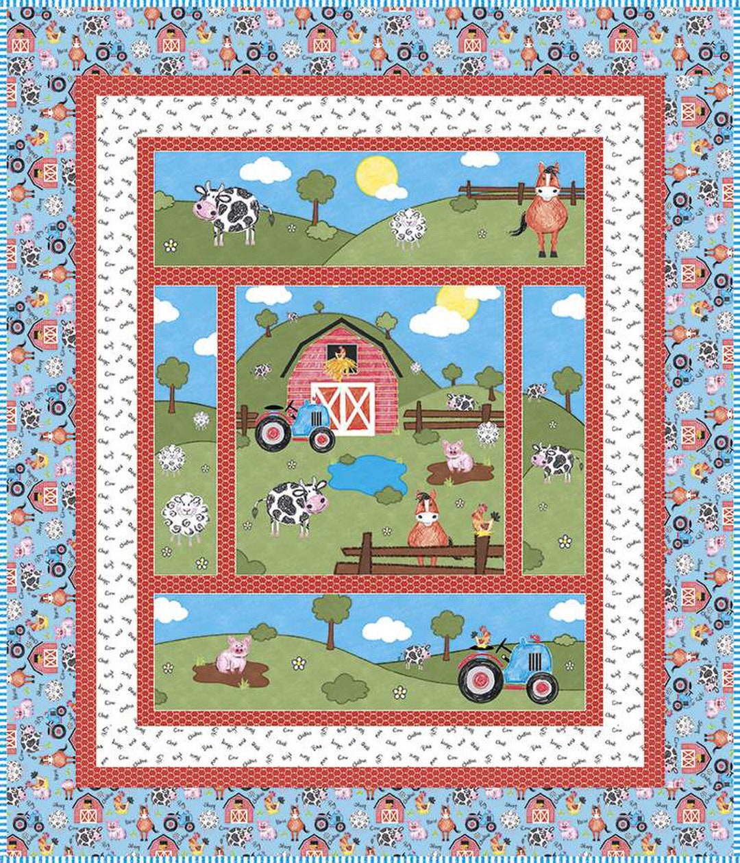 Coloring on the Farm Quilt Kit by RBD Designers for Riley - Etsy