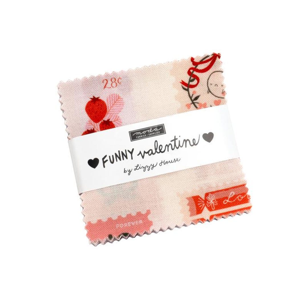 Funny Valentine Mini Charm Pack 42 Pieces by Lizzy House for Moda ...