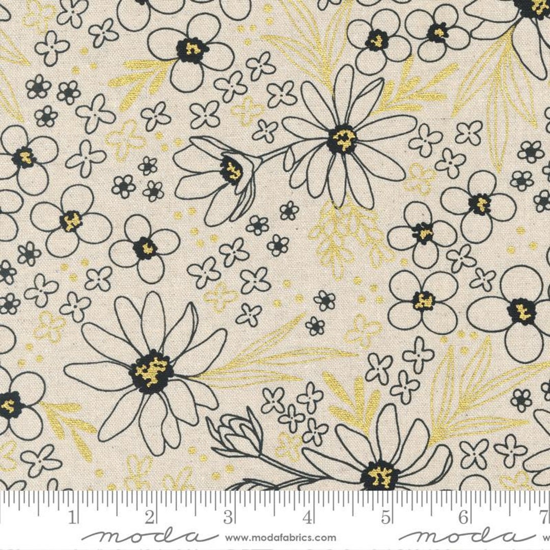 Gilded Mochi Linen Flower Arrangement Paper Gold for Moda Fabrics 11531 ...