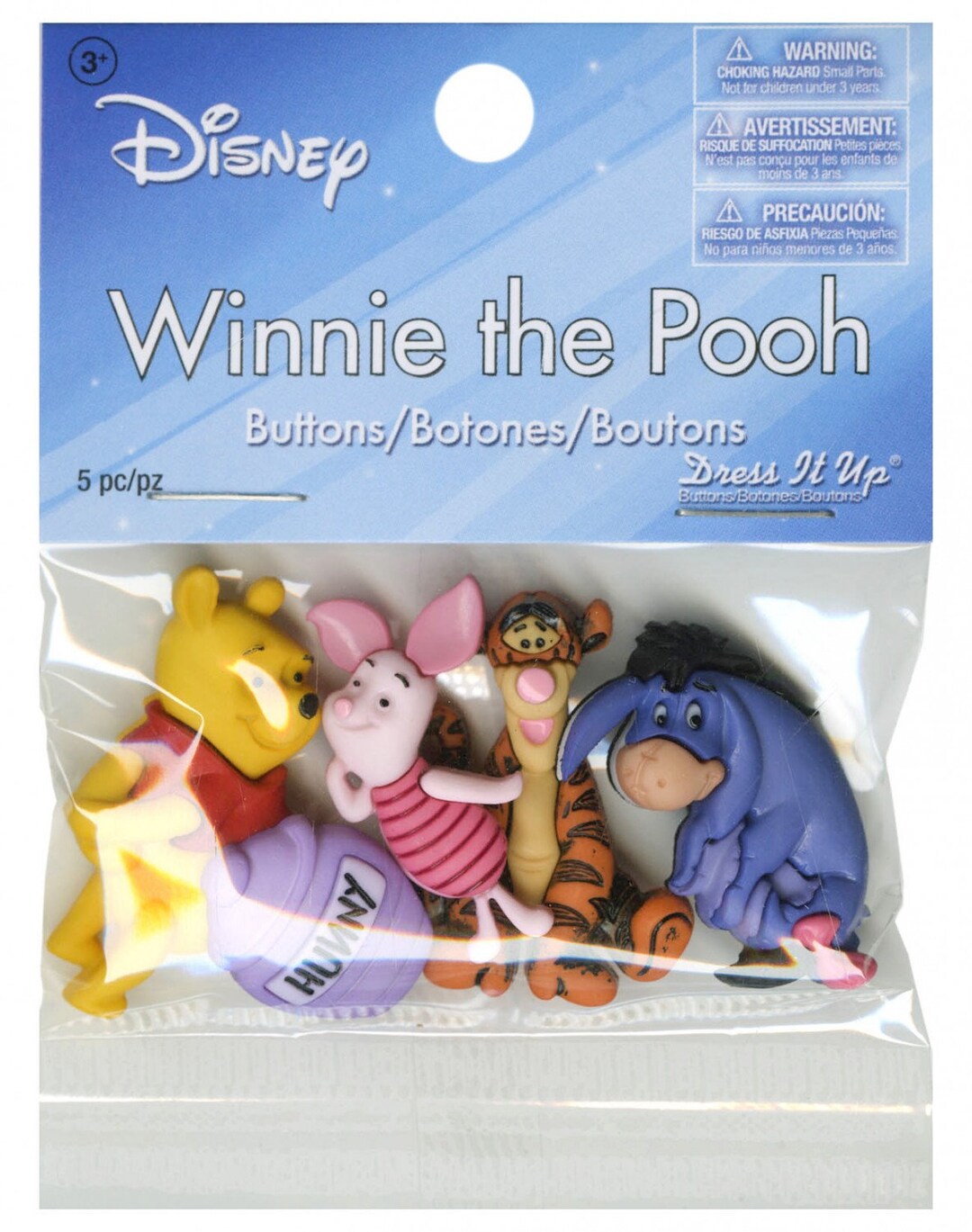 Winnie the Pooh by Dress It up 5 Buttons Assorted Sizes JJ7729 - Etsy