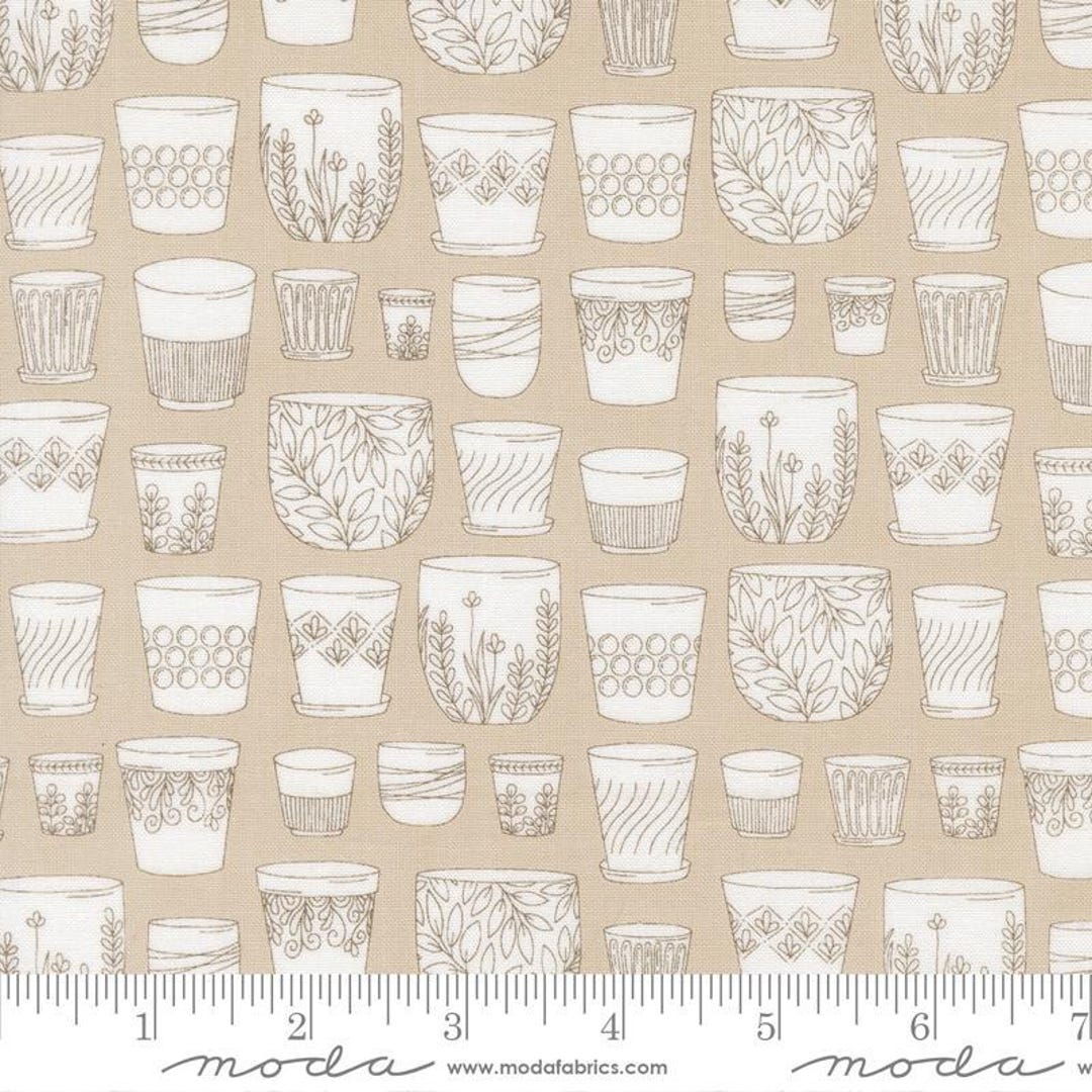 Potted Pots Pebble by Kiley's Quilt Room for Moda Fabrics 26141 22 ...