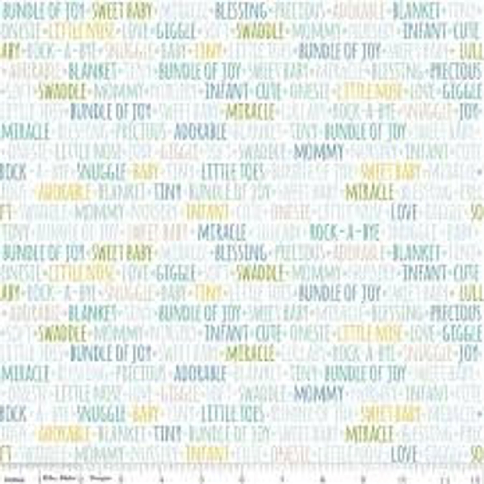 Sweet baby boy light blue words by Lori Whitlock for Riley | Etsy