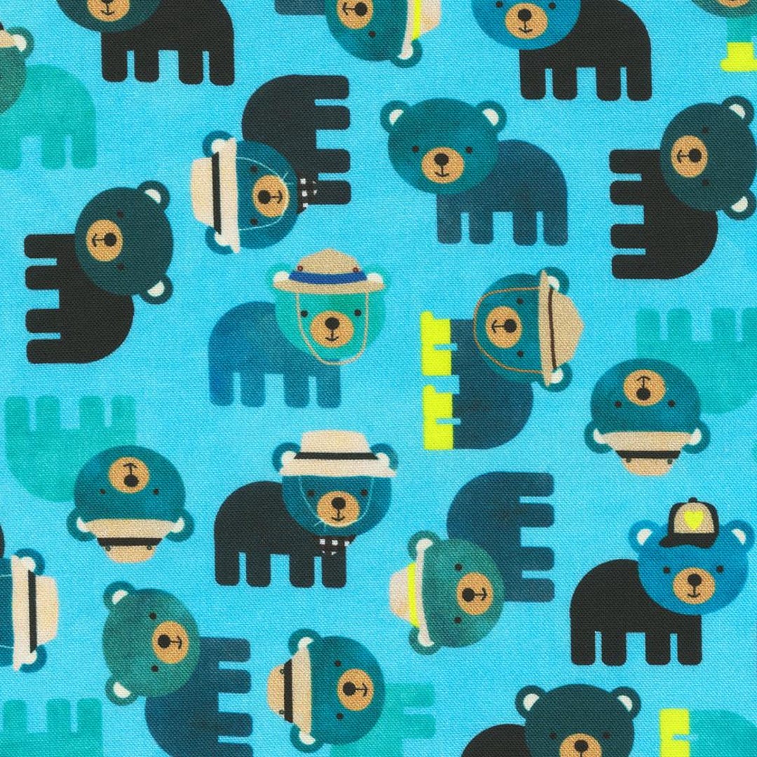Campground Critters Bears Lake by Ann Kelle for Robert Kaufman Fabrics ...