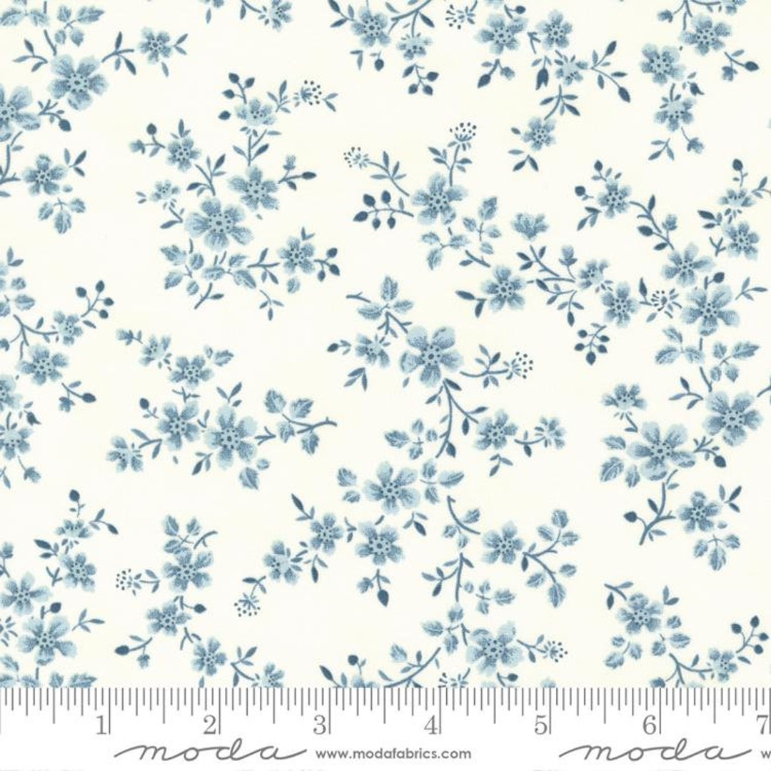Cascade Garden Blooms Cloud by 3 Sisters for Moda Fabrics 44322 11 ...