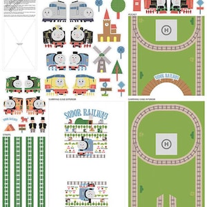 Thomas & Friends 40" X 54" Sodor Railway Felt Panel by Riley Blake ...