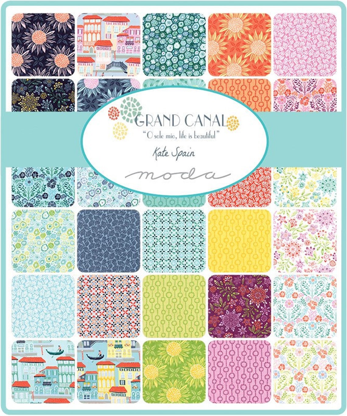 Grand Canal by Kate Spain designs for Moda fabrics purple | Etsy