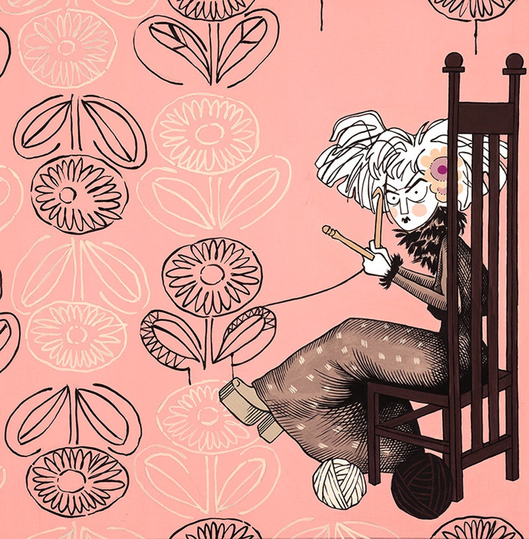 A Ghastlie Crochet Blush by Alexander Henry Fabrics 9063 BLUSH This ...