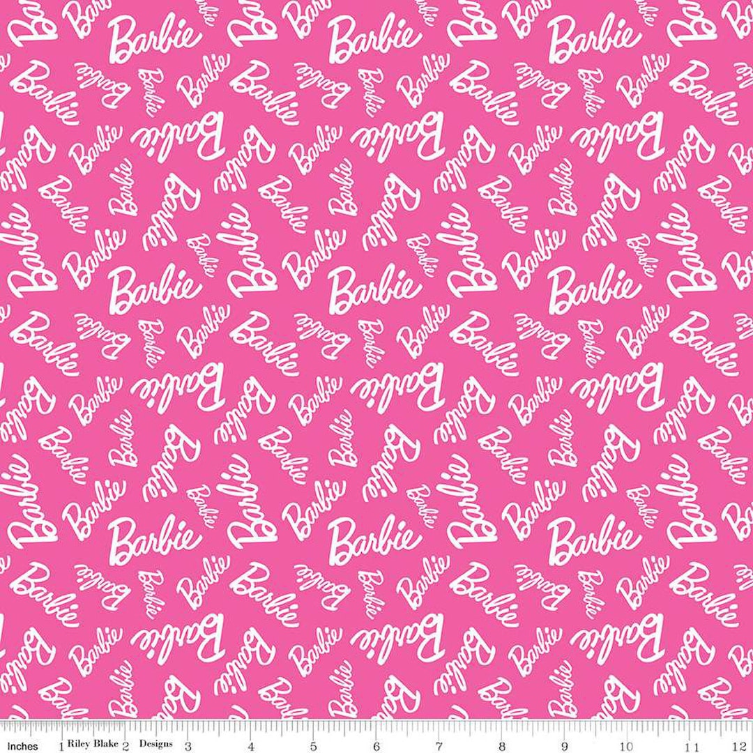 Barbie Girl Toss Hot Pink by Mattel for Riley Blake Design C12992 ...