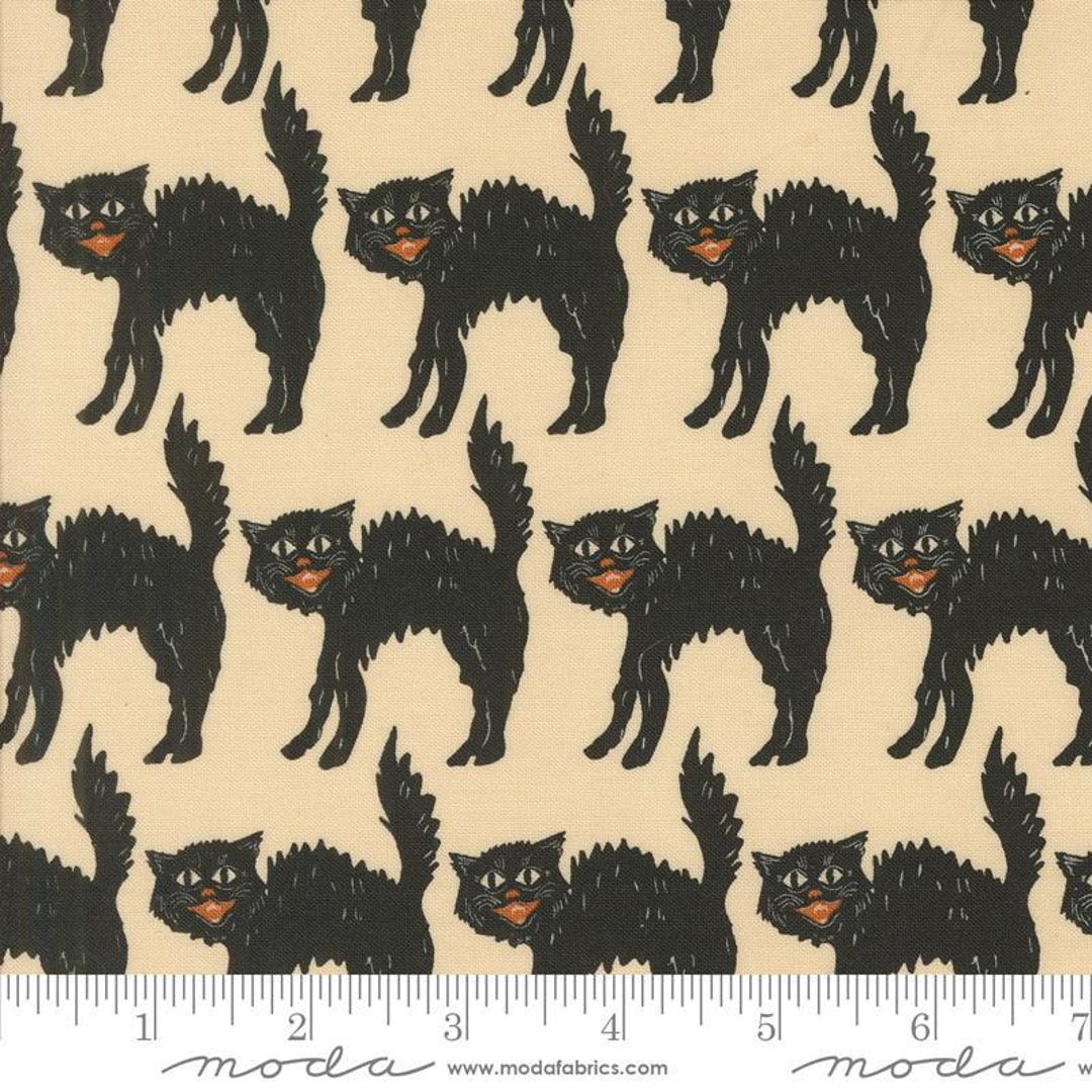 Home Sweet Haunt Black Cat Bone by Stacy Iest Hsu for Moda Fabrics ...
