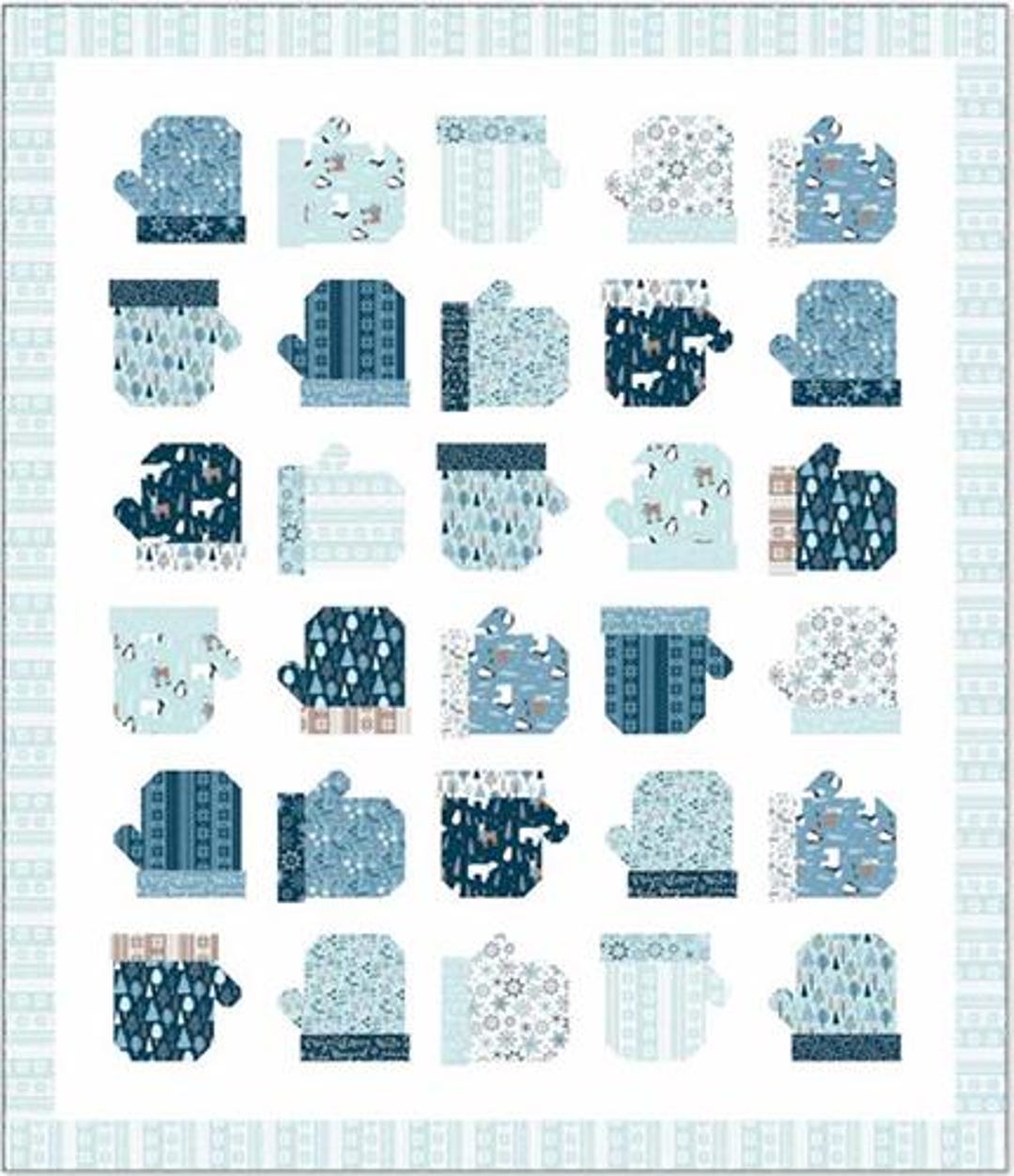 Mitten Smitten Quilt Kit Featuring Winter Magic by Dani Mogstad ...