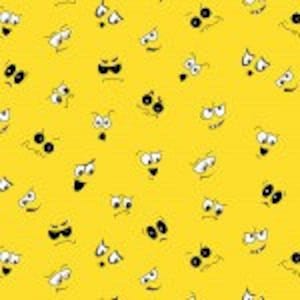 Yellow Faces From I Spy by Dana Brooks for Henry Glass & Co 1900 44 I ...
