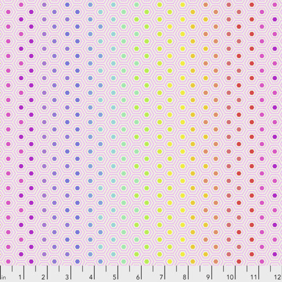 Tula Pink True Colors Hexy Rainbow Shell for Free Spirit Fabrics ...