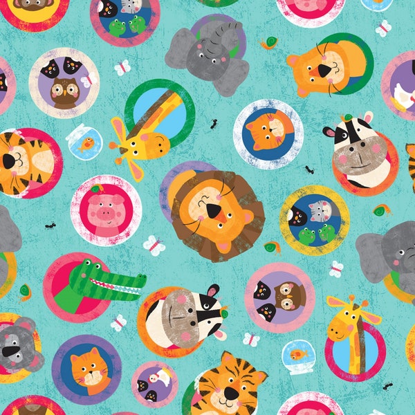 Noah and Friends Fabric - Etsy