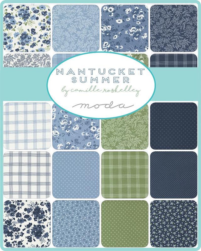 Nantucket Summer Mini Charm Pack 42 Pieces by Camille Roskelley Moda ...