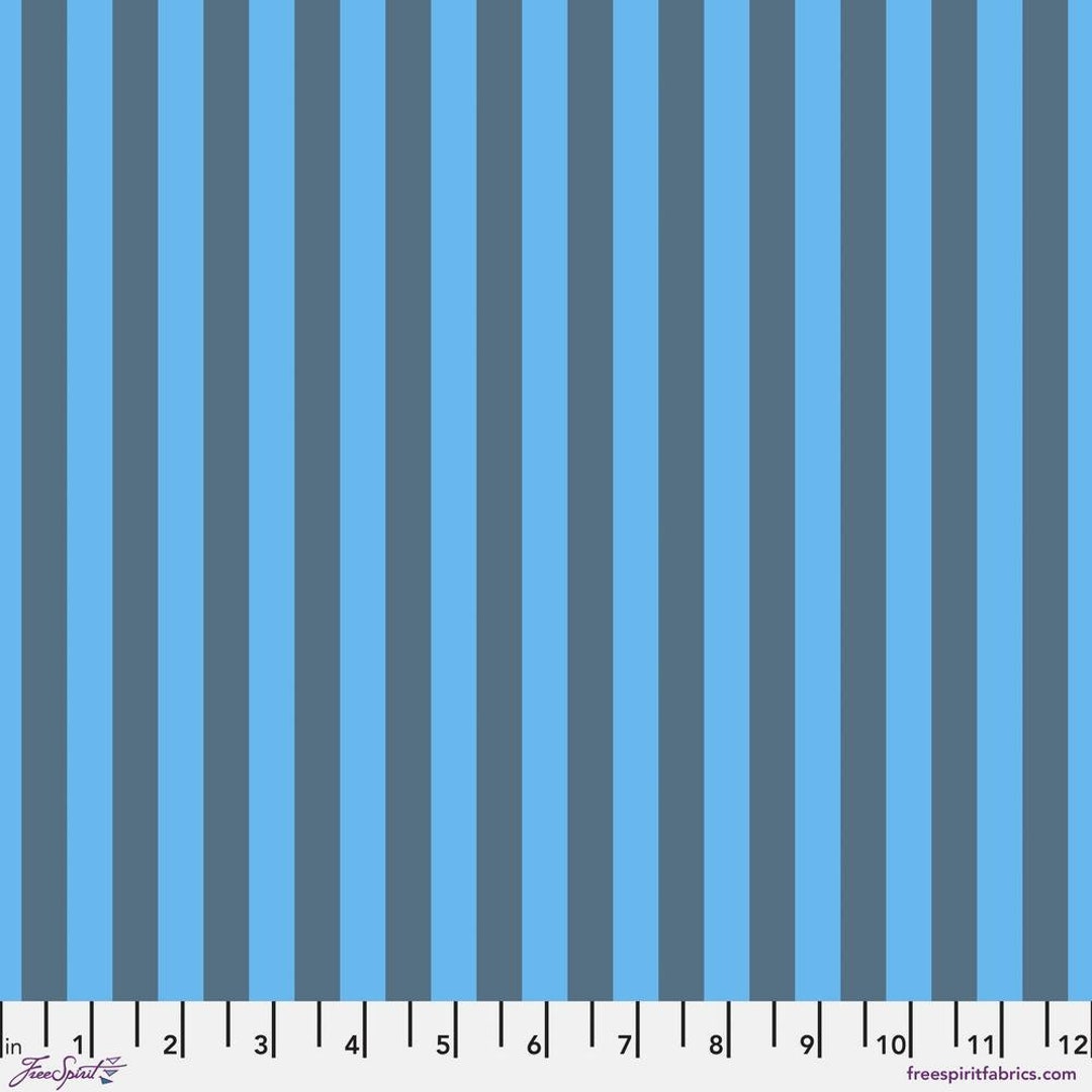 Tula Pink Neon Tent Stripes Aura for Free Spirit Fabrics, PWTP069.AURA ...