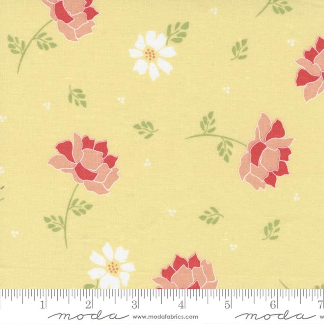 Emma Flourish Sunny Yellow by Sherri and Chelsi for Moda Fabrics 37630 ...