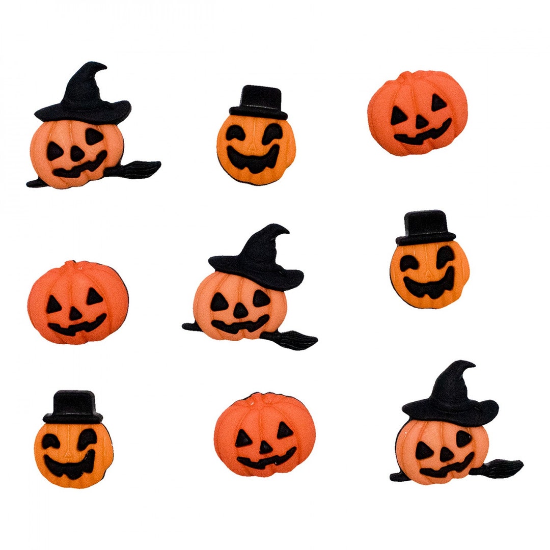 Carved Pumpkin Buttons by Buttons Galore & More 9 Buttons Assorted ...
