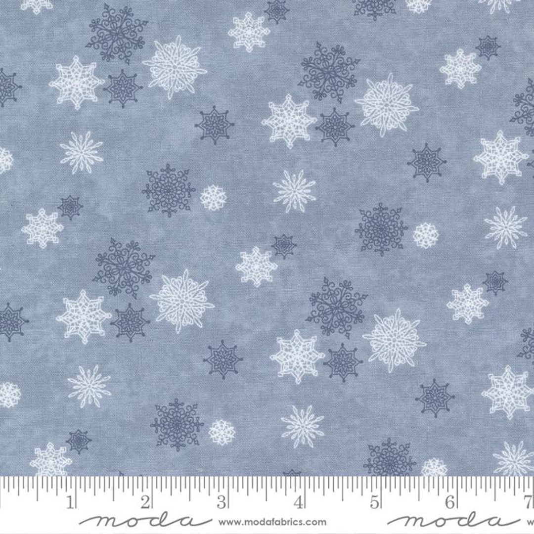 Winter Flurries Snowflakes Sky by Holly Taylor for Moda Fabrics 6882 22 ...