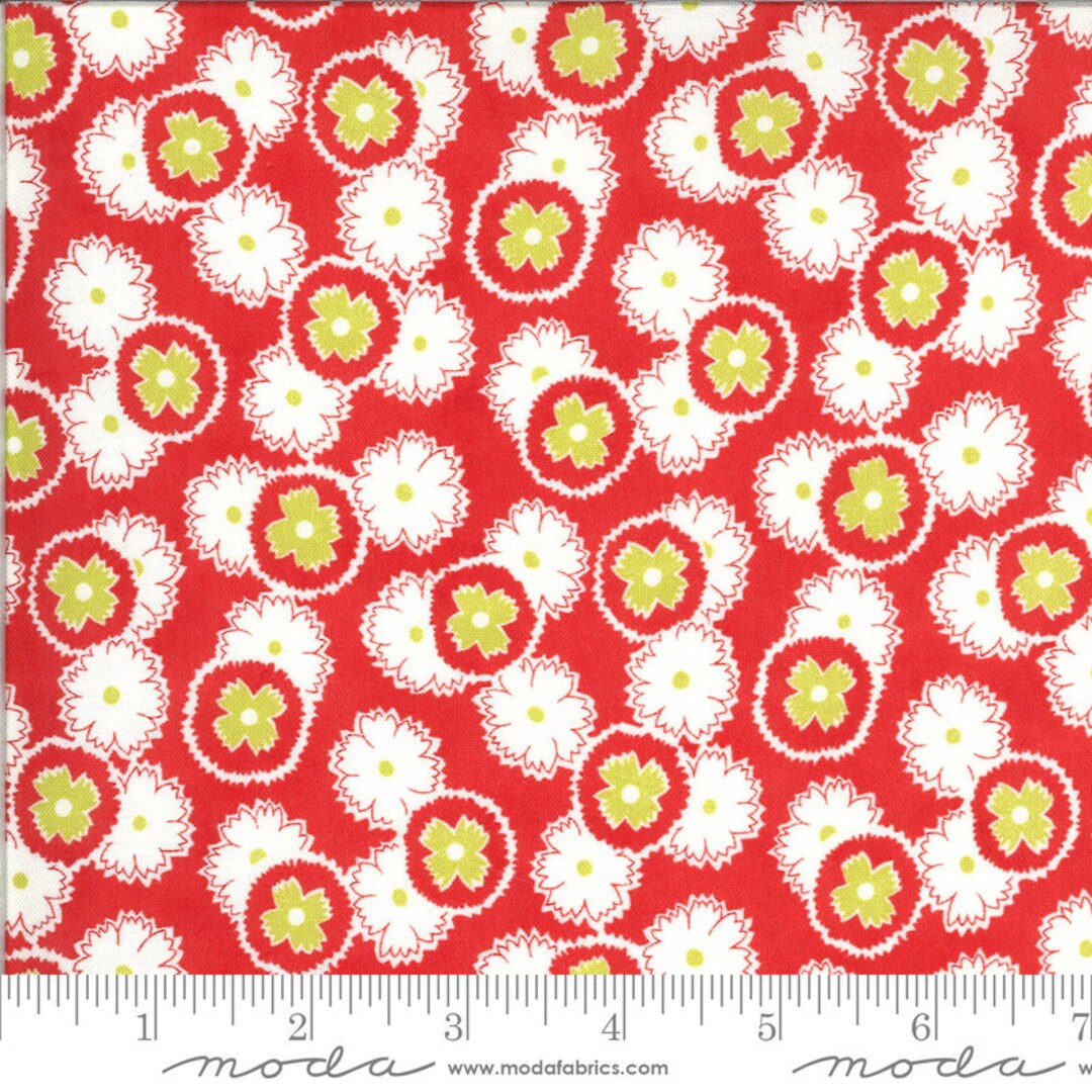 Figs Shirtings Barn Red by Fig Tree and Co. for Moda 20392 13 This ...