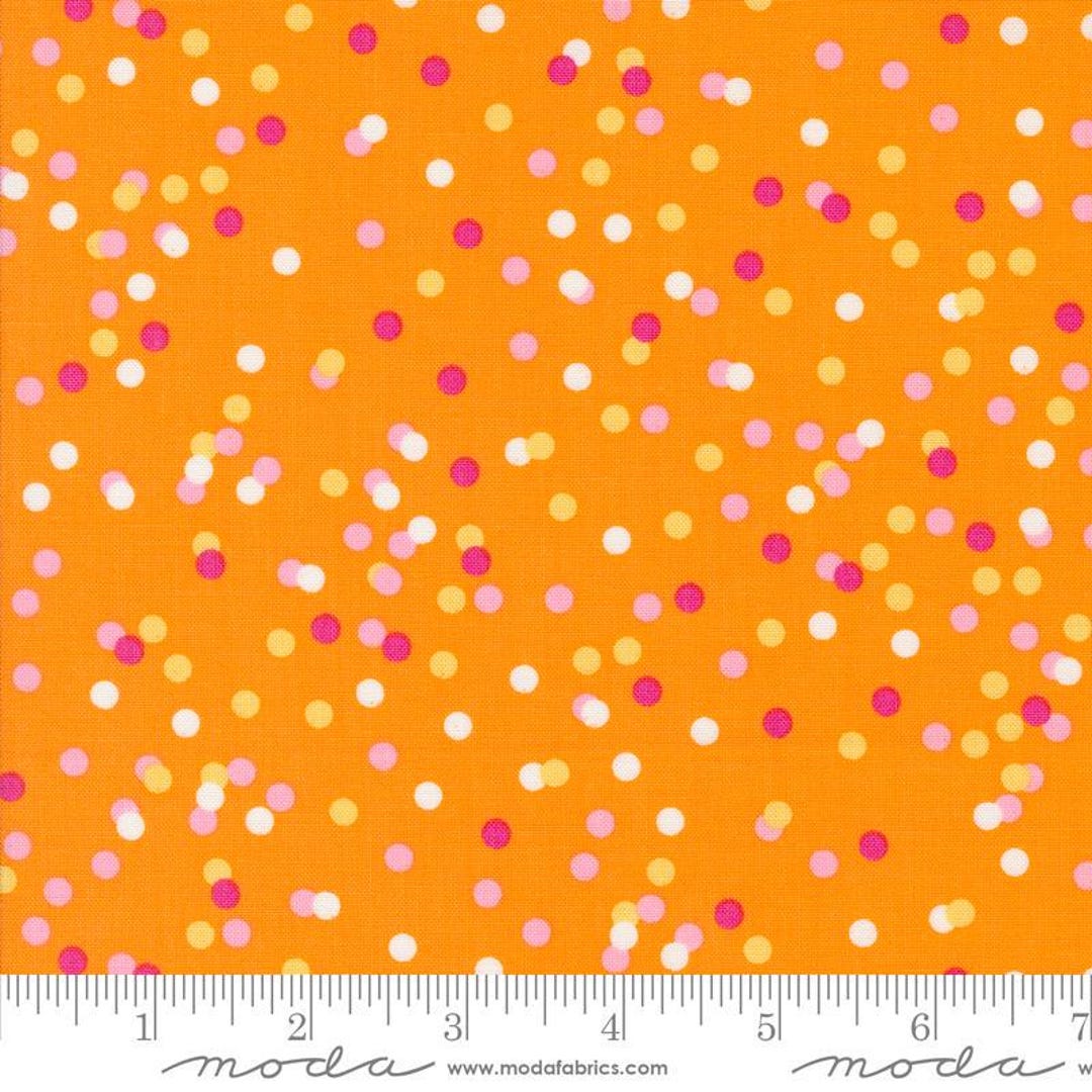 Fiesta Dots Orange Juice by Me & My Sister Designs for Moda Fabrics ...