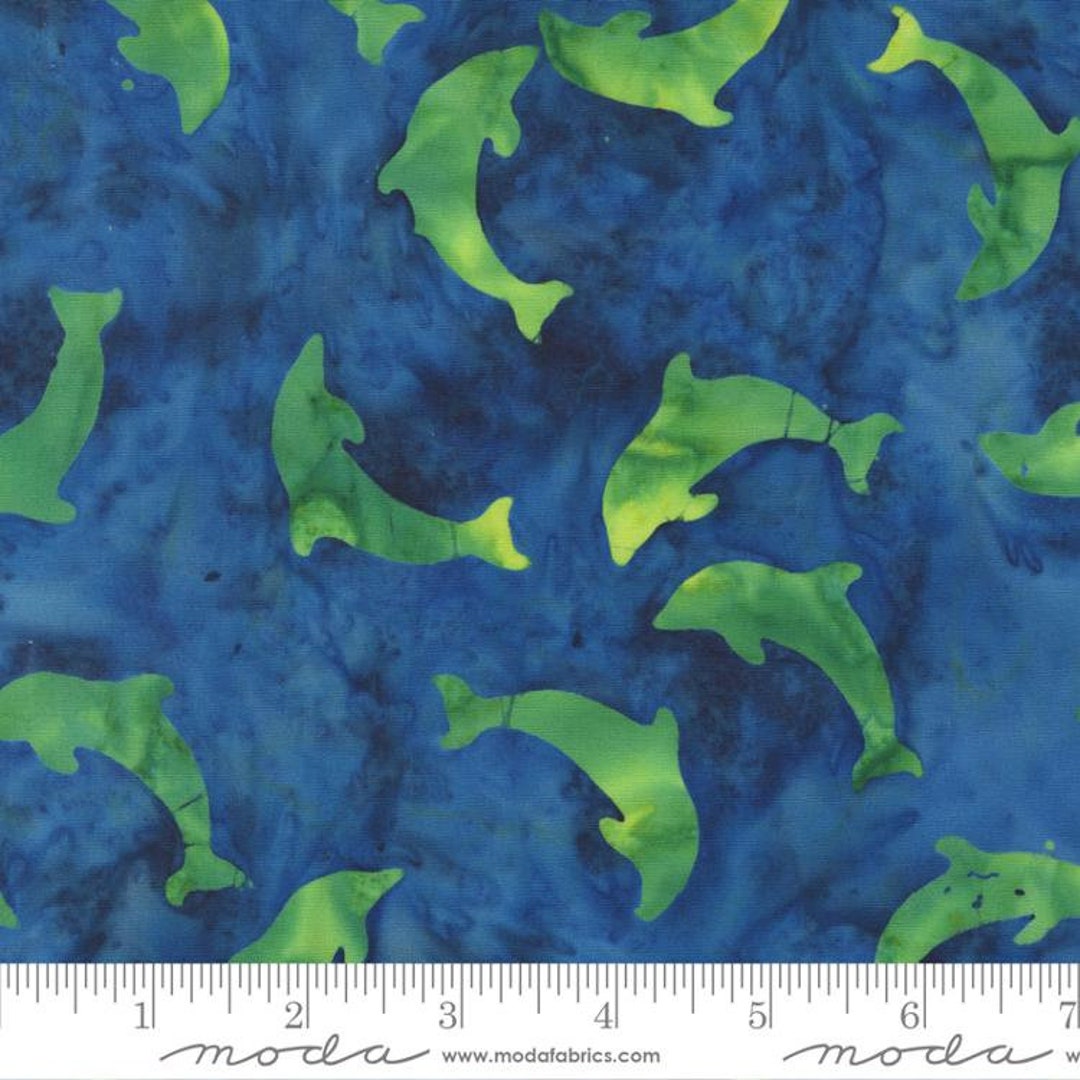 Beachy Batiks Dolphins Ocean by Moda Fabrics 4362 26 Sold in HALF Yard ...