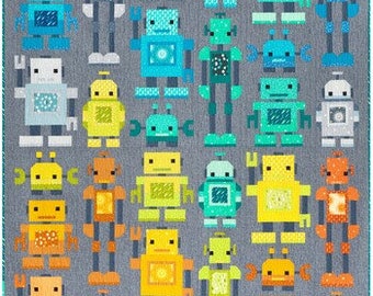 Robots Quilt Kit by Elizabeth Hartman - Etsy
