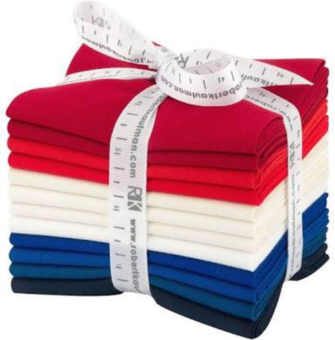 Kona Cotton Solids Fat Quarter Bundle. Patriotic Palette Series FQ-1378 ...