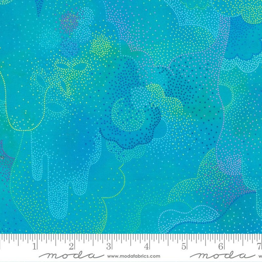 Gradients Auras Pointalism Turquoise for Moda Fabrics 33737 17 Sold in ...