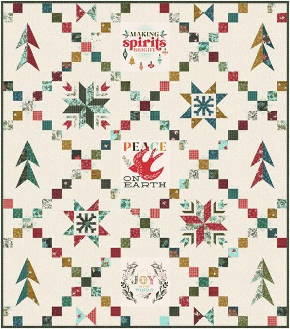 Cheer and Merriment Quilt Kit by Fancy That Design House for - Etsy