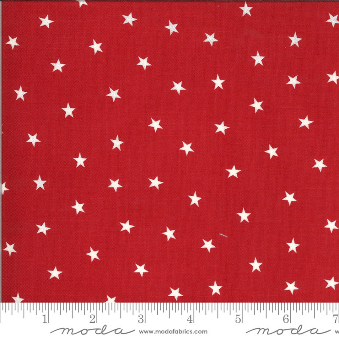 Roselyn Scattered Star Scarlet by Minick & Simpson for Moda Fabrics ...