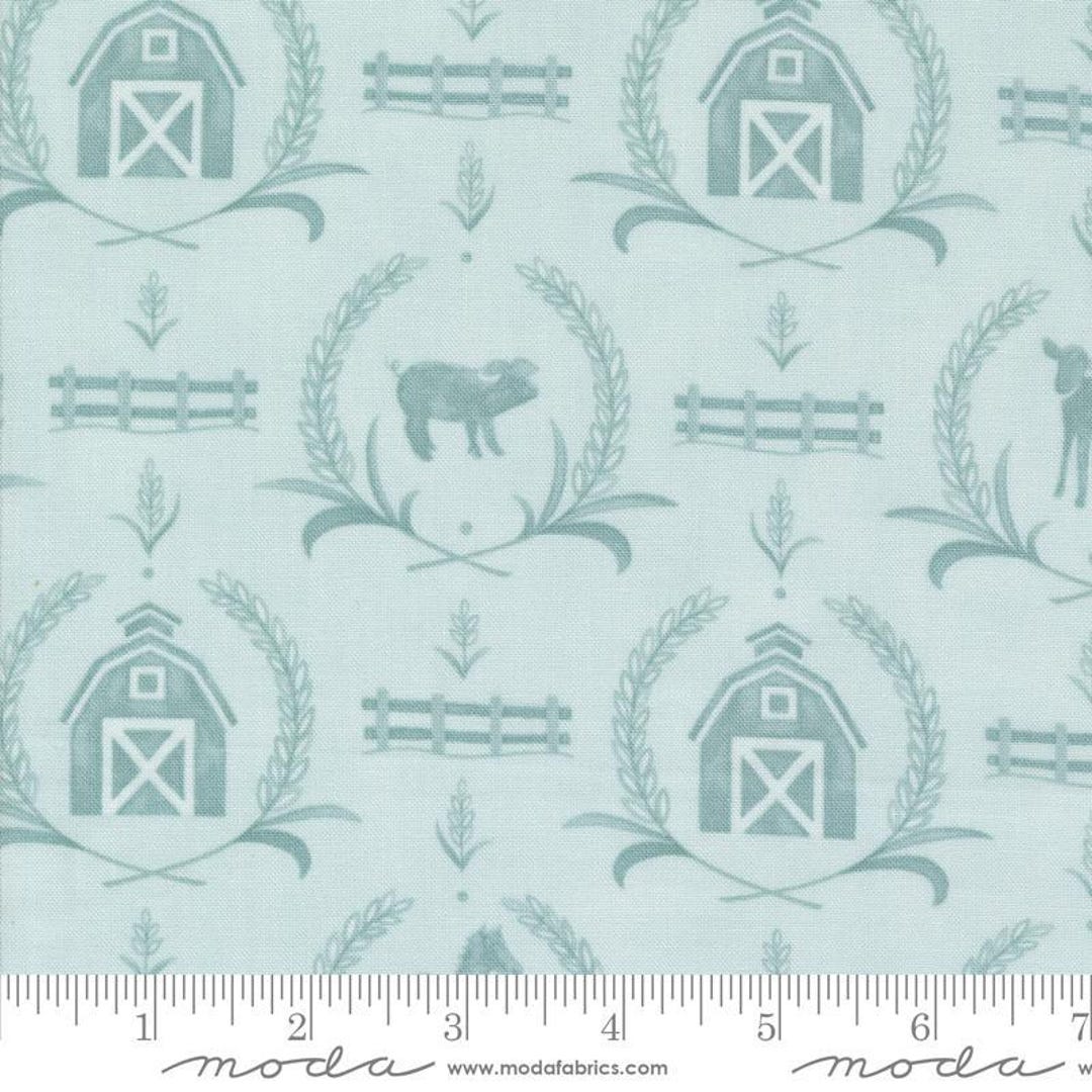 Willows Farm Farm Yard Damask Sky by Deb Strain for Moda Fabrics 56102 ...