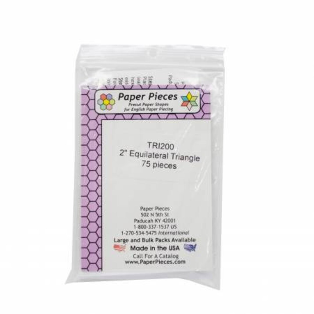 Paper Pieces 2" Equilateral Triangles Small Pack: 75 Pieces Precut ...