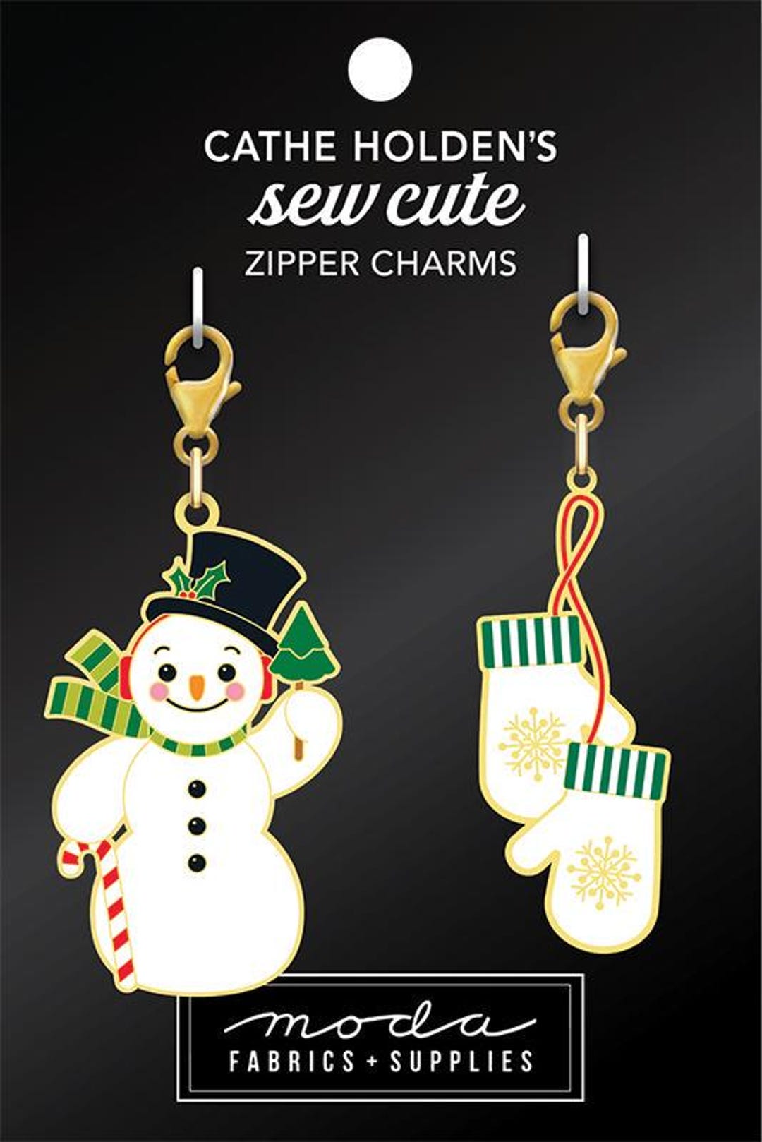Snowman & Mittens Moda Fabrics Christmas Zipper Pulls by Cathe Holden ...