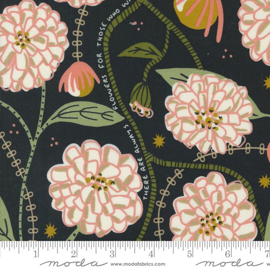 Imaginary Flowers Matisses Garden Ebony by Gingiber of Dreamy Quilts ...