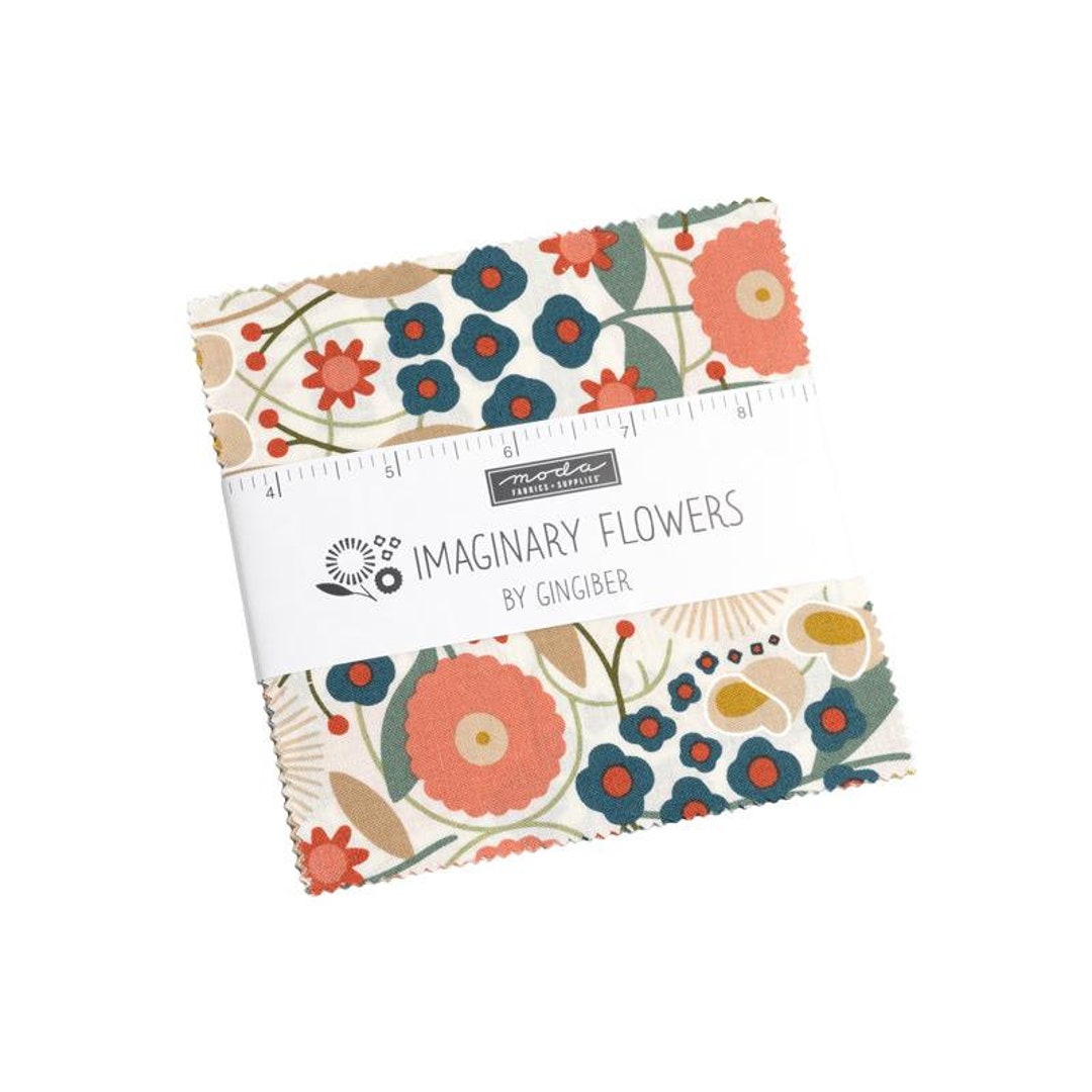 Imaginary Flowers Charm Pack 42 Pieces by Gingiber of Dreamy Quilts for ...