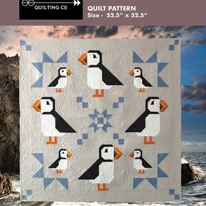 Puffin Star Quilt Kit by Art East Quilting Co Featuring Kona Cotton ...