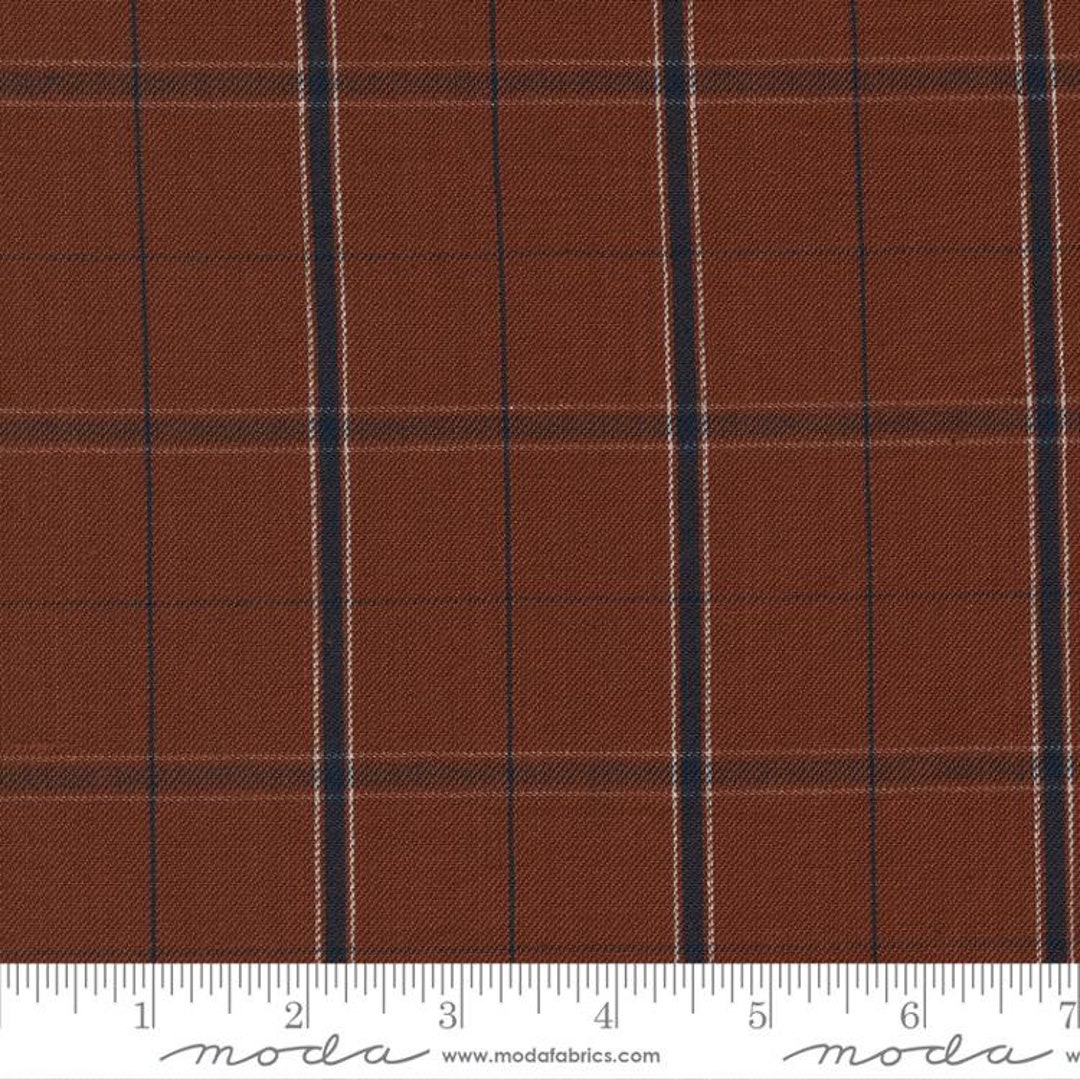 Vista Wovens Plaid Rust by Moda Fabrics 12217 20 Fabric Sold in HALF ...