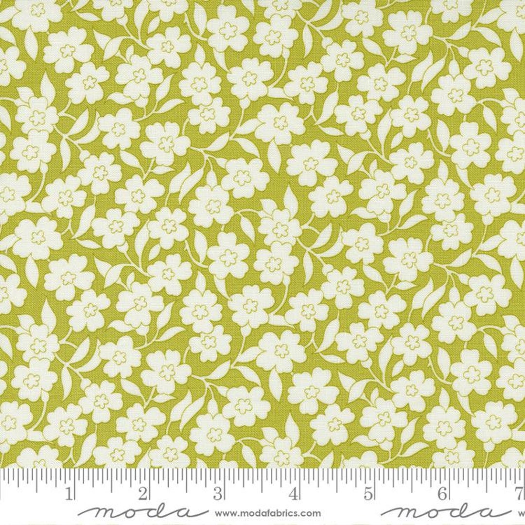 Flower Power Mellow Meadow Avocado by Maureen Mccormick for Moda ...